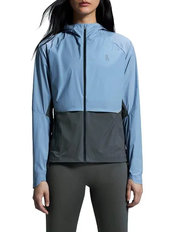 On Core Hooded Packable Running Jacket - Chambray/ Eclipse
