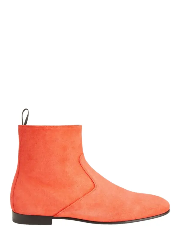 GIUSEPPE ZANOTTI Ron Suede Ankle Boots - Red