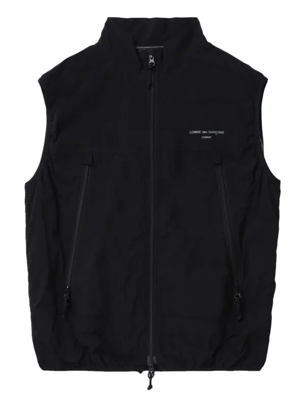 Comme Des Garçons Logo-patch Gilet - Black