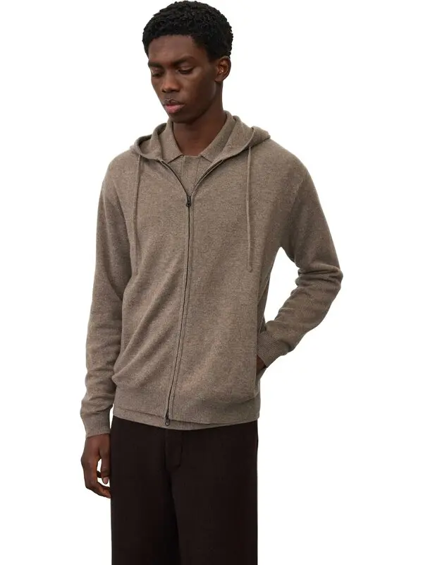 LISA YANG STORE Emerson Cashmere Hoodie - Truffle