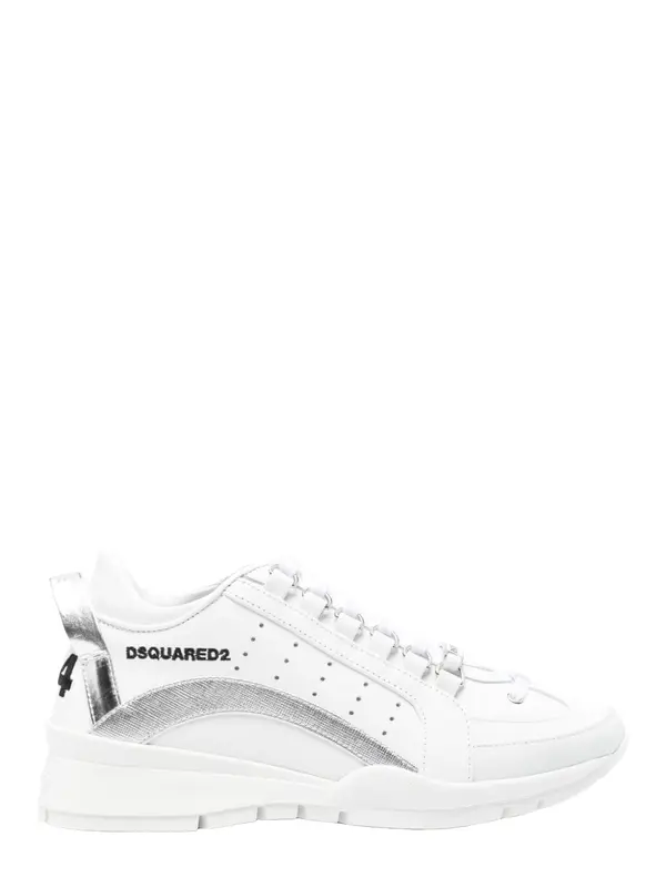 Dsquared2 Logo-embroidered Leather Sneakers - White