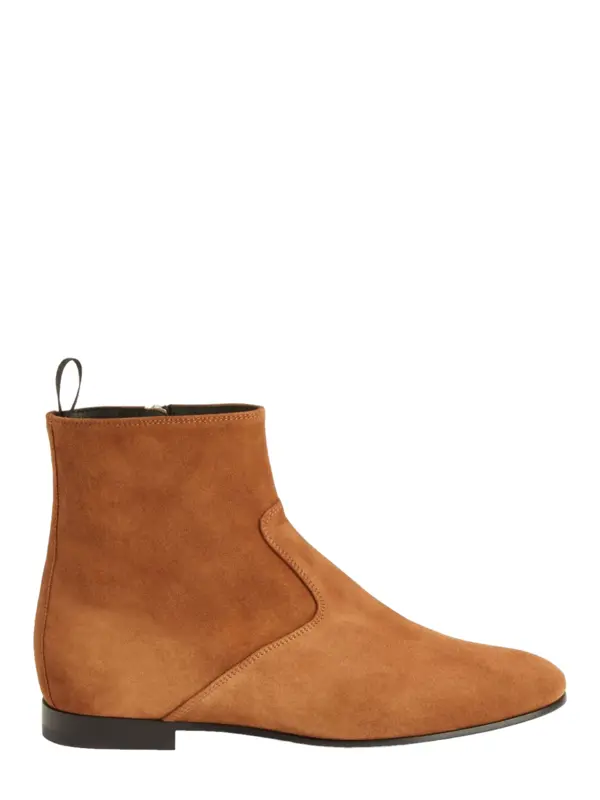 GIUSEPPE ZANOTTI Ron Panelled Suede Ankle Boots - Brown