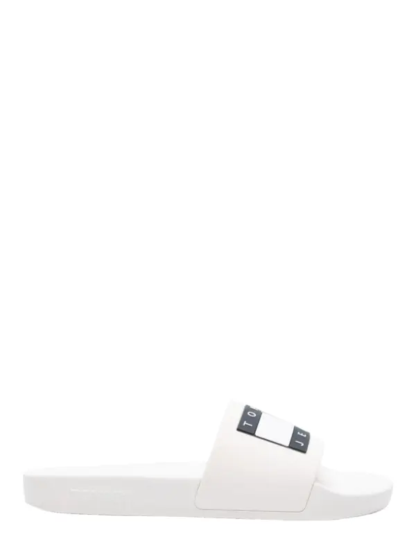 Tommy Hilfiger Flag Logo Pool Slides - Neutrals