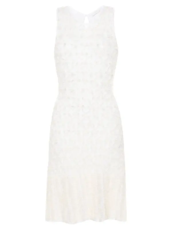 Chloé Frayed Mini Dress - Neutrals