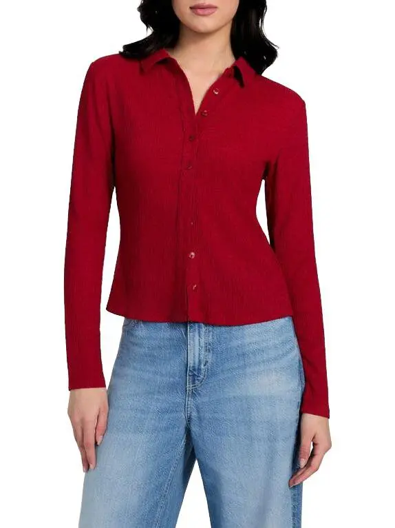 Guess Tessa Floral Shirt - Siren Red