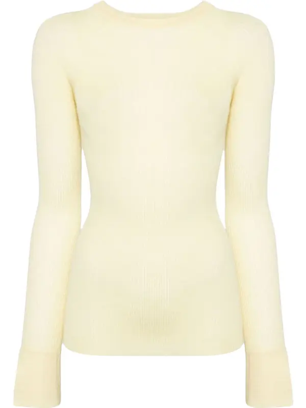 SA SU PHI Ribbed-knit Jumper - Yellow