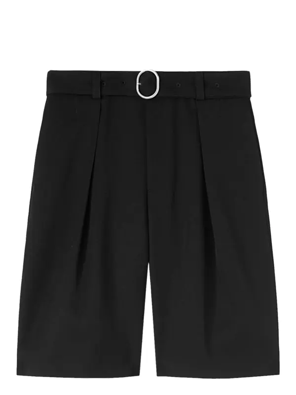 JIL SANDER Tailored Wool Shorts - Black