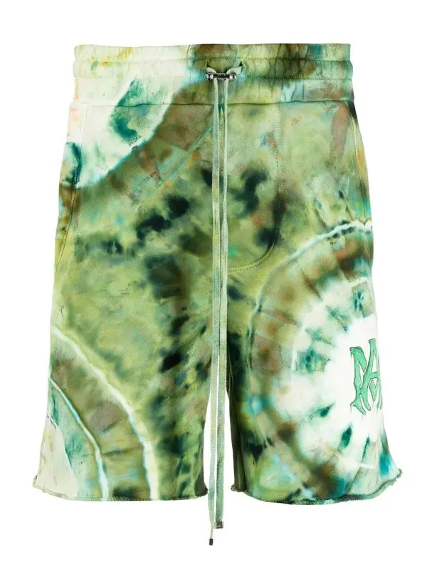Amiri Tie-dye Cotton Shorts - Green