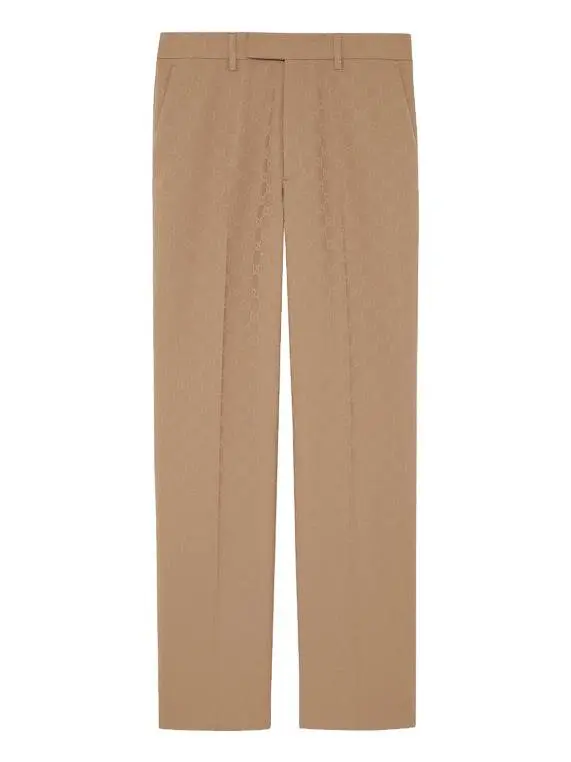 Gucci Gg Polyester Tailored Pant - Beige