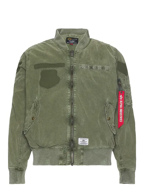 Alpha Industries L-2b Rip And Repair Flight Jacket - Og-107 Green