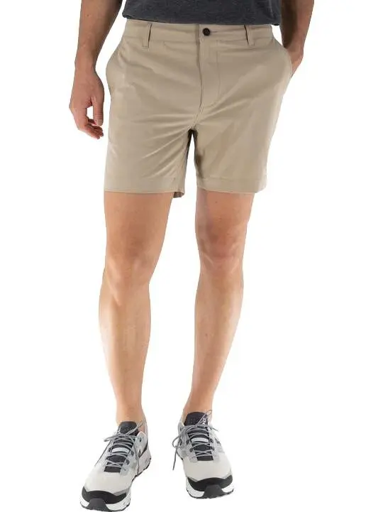 DEVIL-DOG DUNGAREES 6-inch Hybrid Shorts - Light Beige/ Khaki