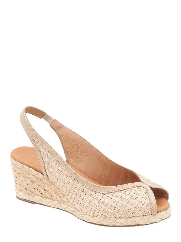 Andre Assous Audrey Espadrille Wedge Sandal - Natural/platino