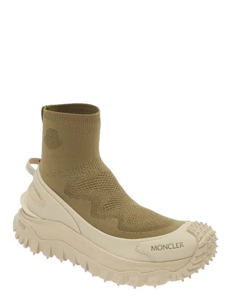 Moncler Trailgrip Sock Sneakers - Olive Amber