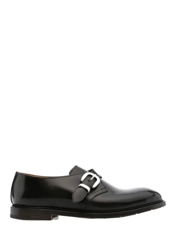 Premiata Leather Monk Shoes - Black