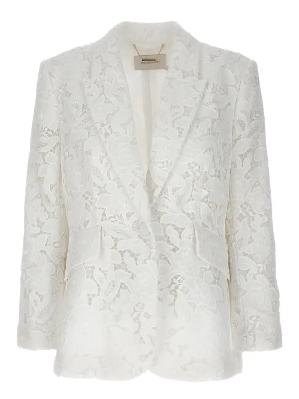 Zimmermann Natura Lace Blazer - White