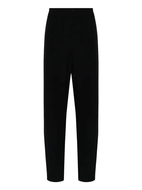 Giorgio Armani Wool Tapered Trousers - Blue