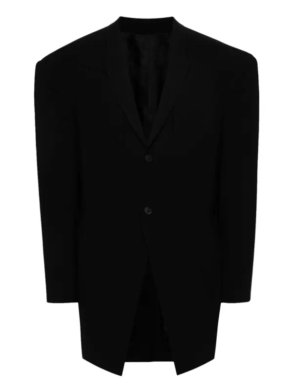 Rick Owens Edfu Single-breasted Coat - Black