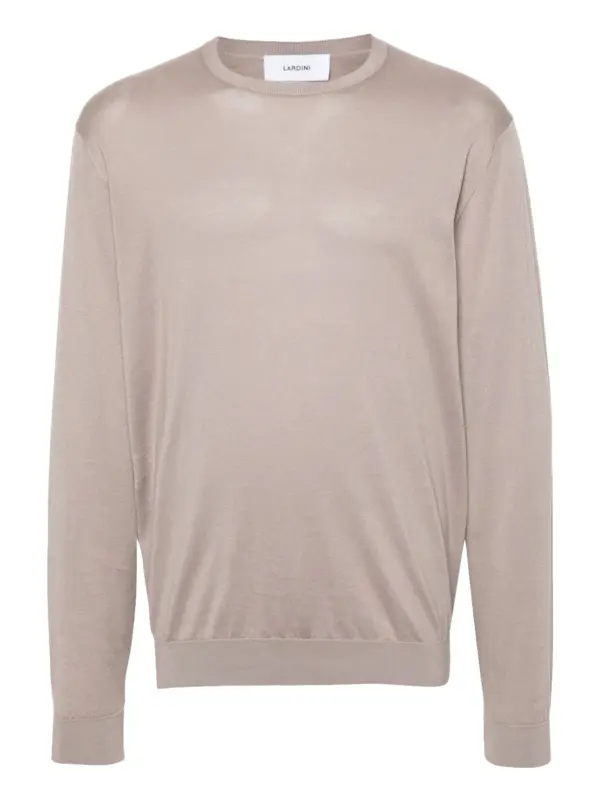 LARDINI Cotton Knitted Jumper - Grey