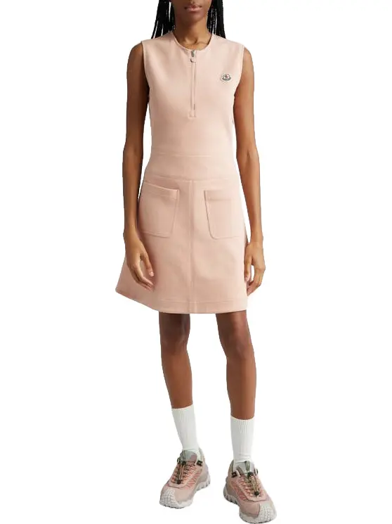 Moncler Sleeveless Interlock Knit Dress - Mahogany Rose