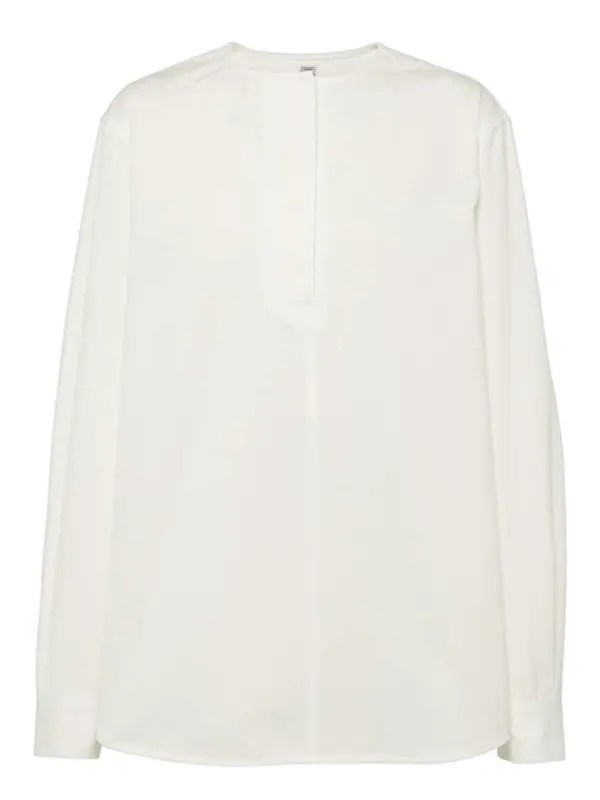 TOTÊME Cotton Twill Blouse - White