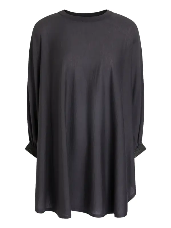 Brunello Cucinelli Bead-embellished Tunic - Dark Gray