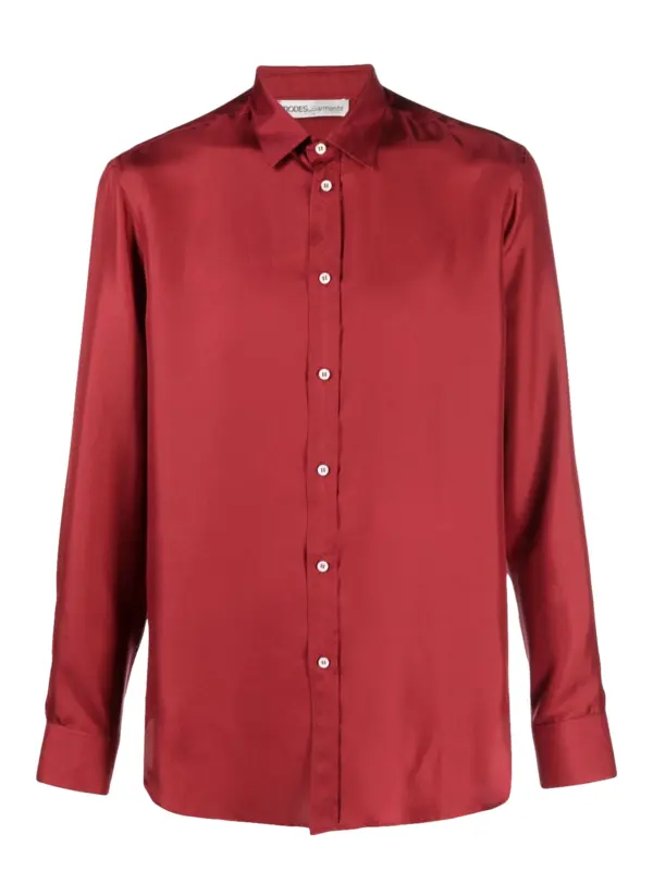 MODES GARMENTS Buttoned Silk Shirt - Red