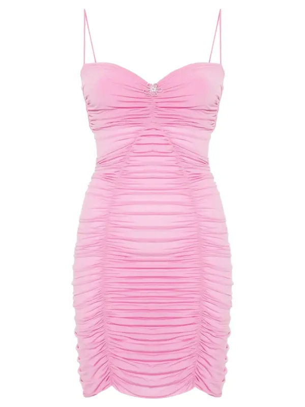 MARGHERITA MACCAPANI Elena Ruched Mini Dress - Pink