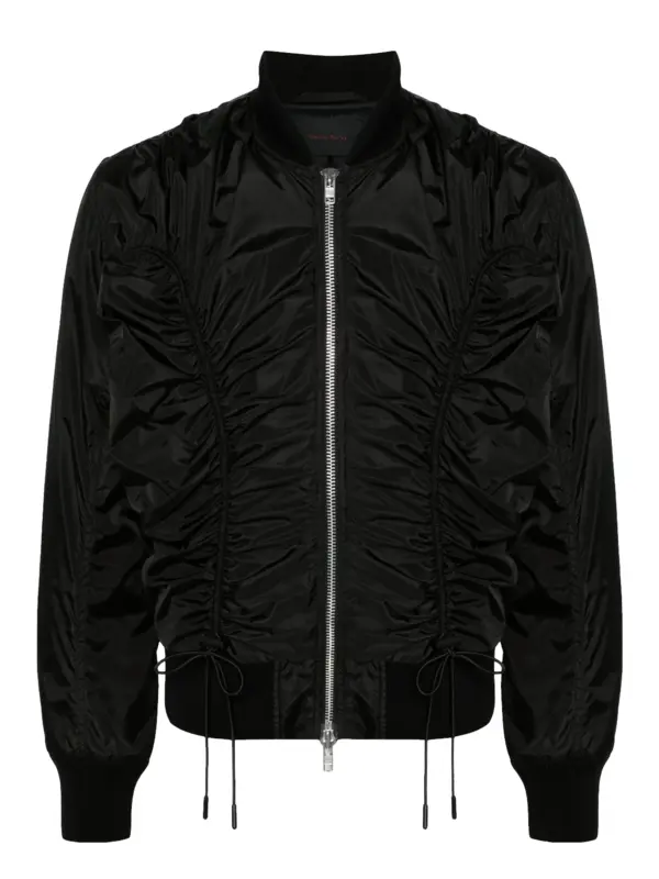 Simone Rocha Ruched Bomber Jacket - Black