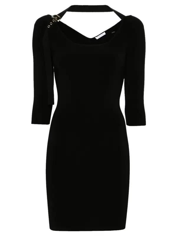 Patrizia Pepe Bodycon Knitted Minidress - Black