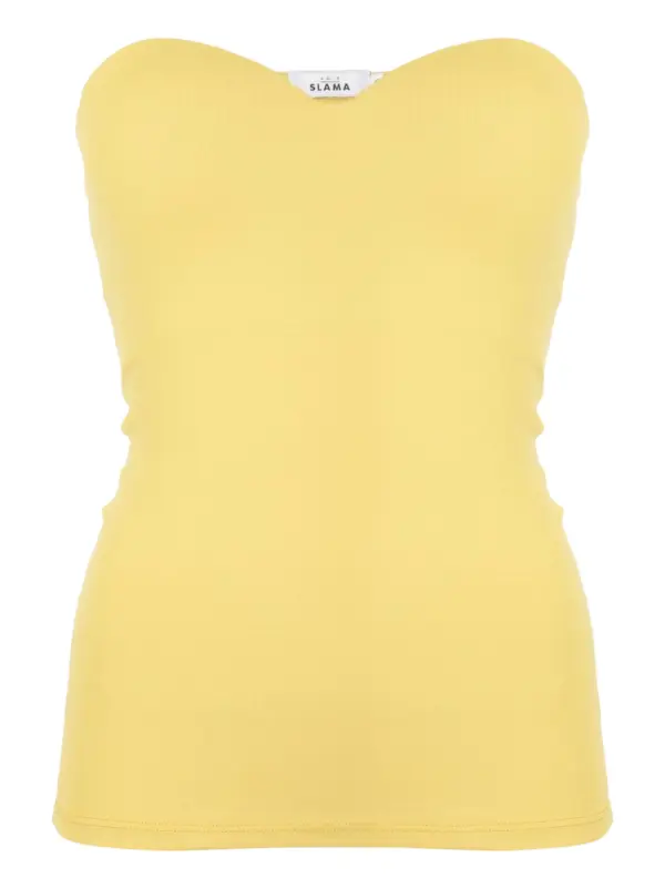 AMIR SLAMA Strapless Tube Top - Yellow