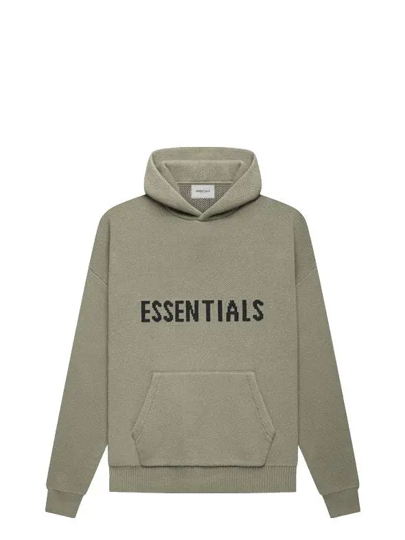 Fear Of God Essentials Knit Pullover Hoodie - Pistachio