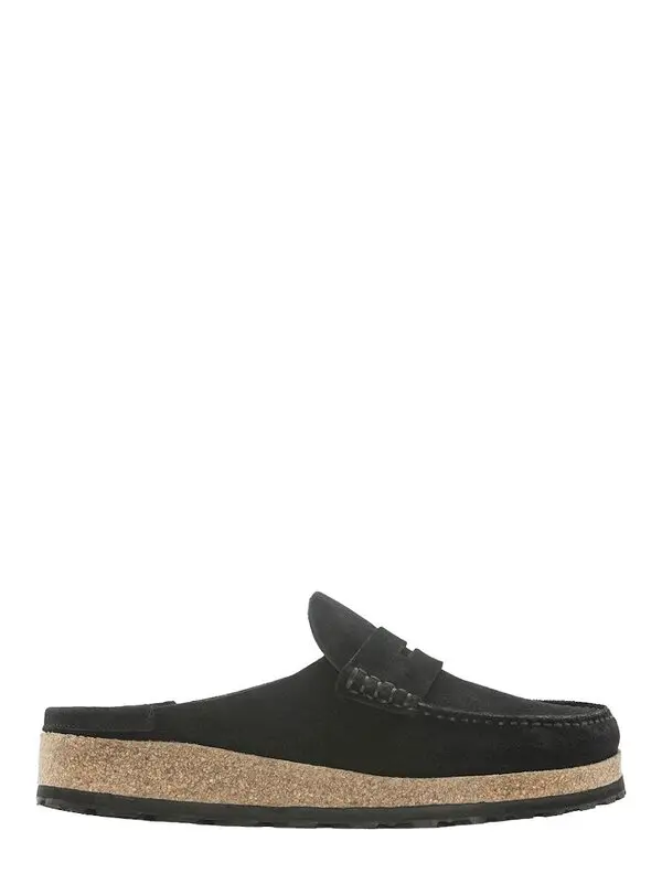 BIRKENSTOCK Naples Suede Slides - Black