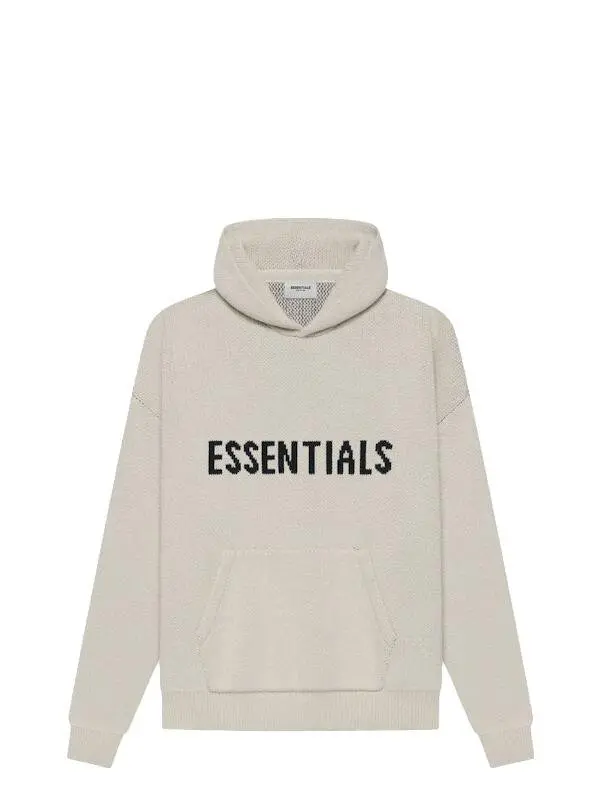 Fear Of God Essentials Knit Pullover Hoodie - Moss