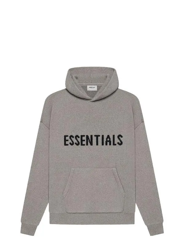Fear Of God Knit Pullover Hoodie - Dark Heather Oatmeal