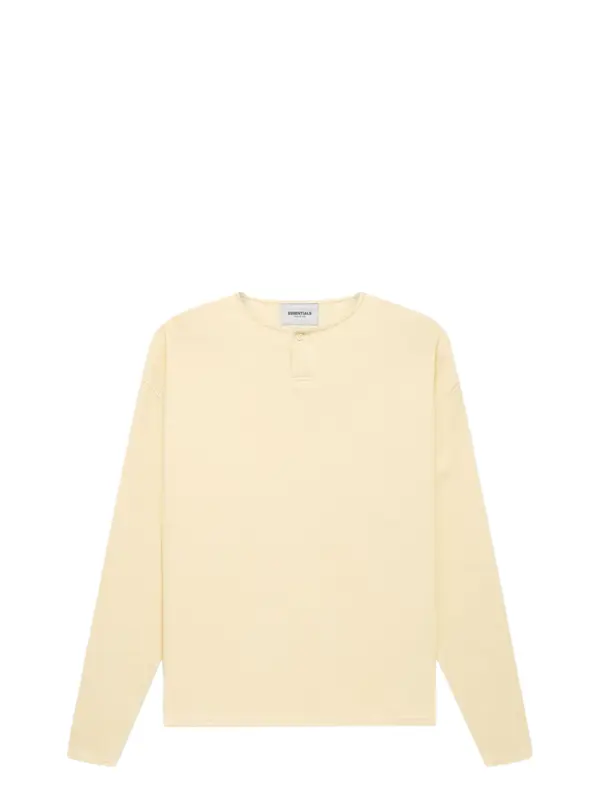 Fear Of God Essentials Thermal Long Sleeve Henley - Buttercream