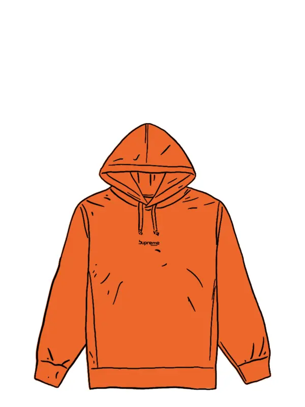 Supreme Digital Logo Hooded Sweatshirt - Orange