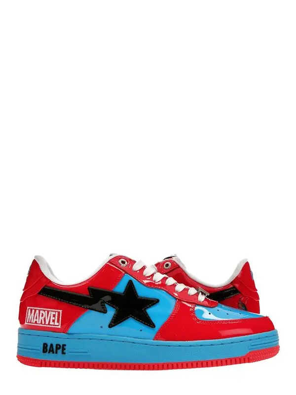 BAPE A Bathing Ape Sta Marvel Comics Spider-man Sneakers - Red/blue/black