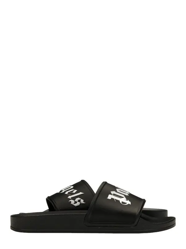 Palm Angels Pool Slides - Black/white