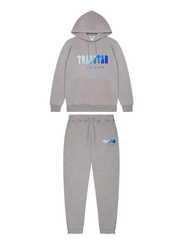Trapstar Chenille Decoded Hoodie Tracksuit - Grey Ice Flavours 2.0 Edition