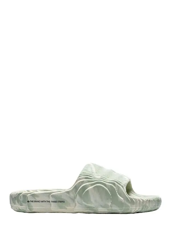 Adidas Adilette 22 Slides - Cream White/linen Green/core Black