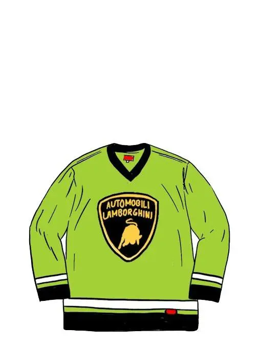 Supreme Automobili Lamborghini Hockey Jersey - Lime
