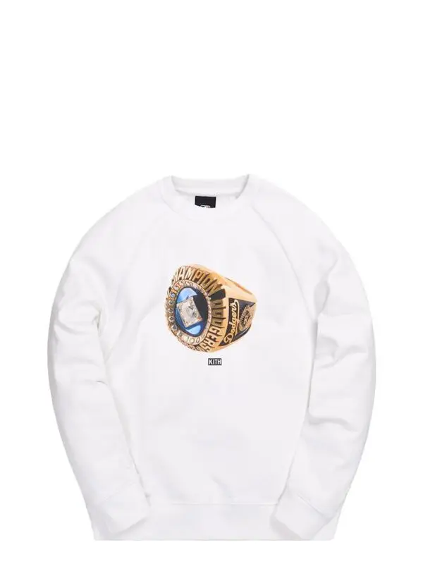 Kith For Major League Baseball Los Angeles Dodgers Champions Crewneck Sweatshirt - White