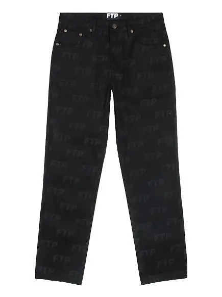 FTP All Over Denim Pant - Black