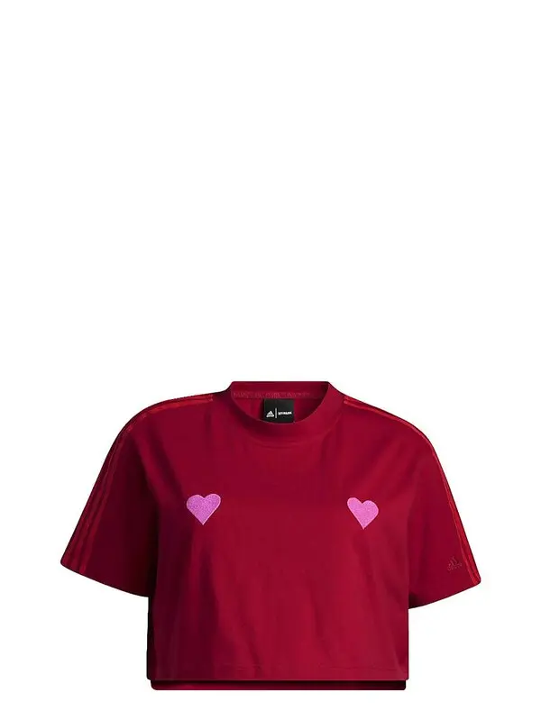 Adidas Ivy Park Graphic Crop Tee - Power Red