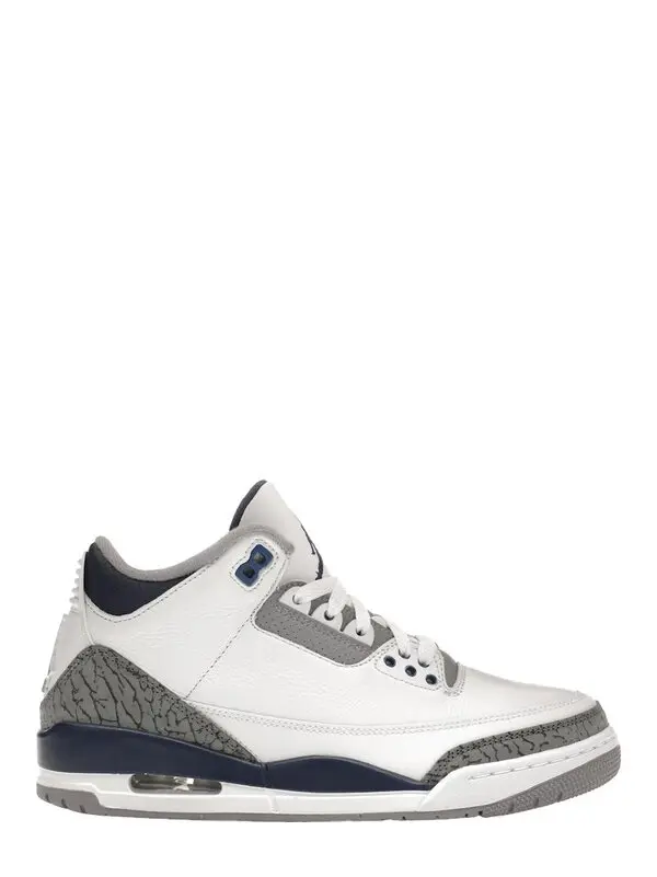 JORDAN 3 Retro Midnight Navy Sneakers - White/cement Grey/black