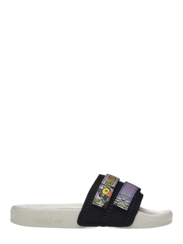 Adidas Adilette 2.0 Pride Slides - Off White/core Black/light Purple