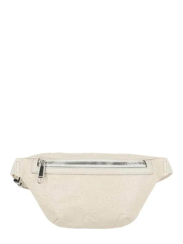 Moon Boot Interlocking G Belt With Palladium Buckle - White