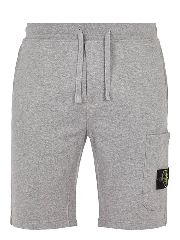 Stone Island Cotton Fleece Garment Dyed Shorts - Dust
