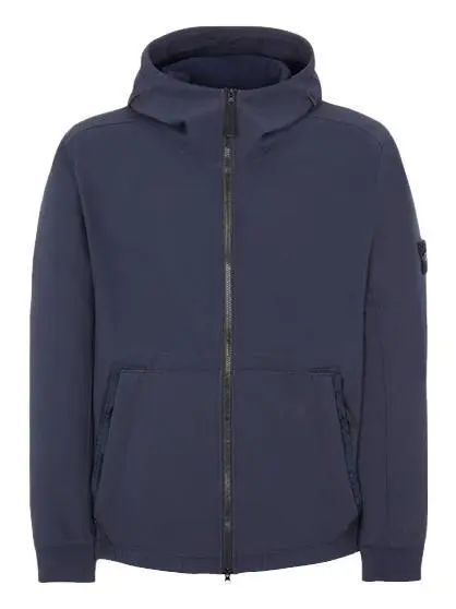 Stone Island Soft Shell-r_e.dye Technology Jacket - Blue