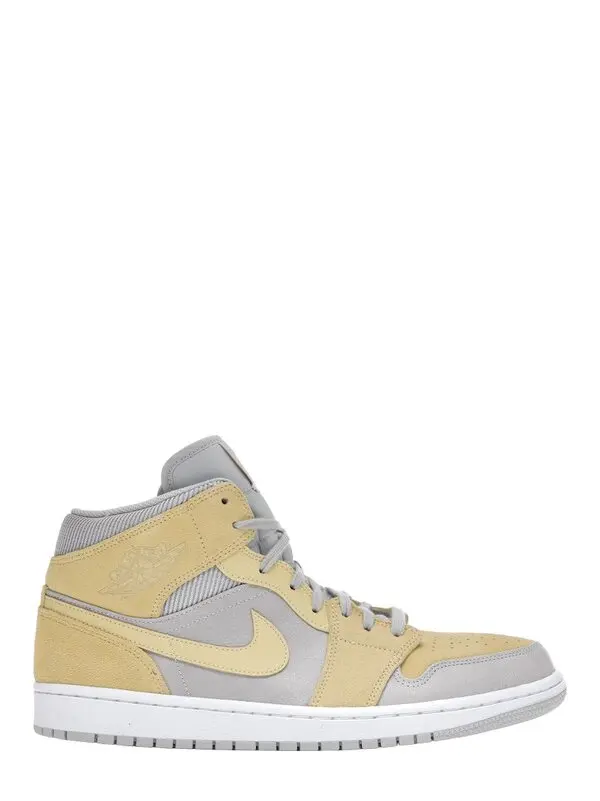 JORDAN 1 Mid Mixed Textures - Grey/yellow